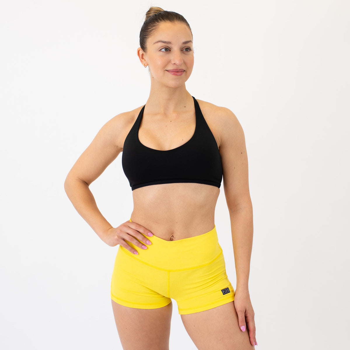 Logan V Neck Bralette - Black — FLEO