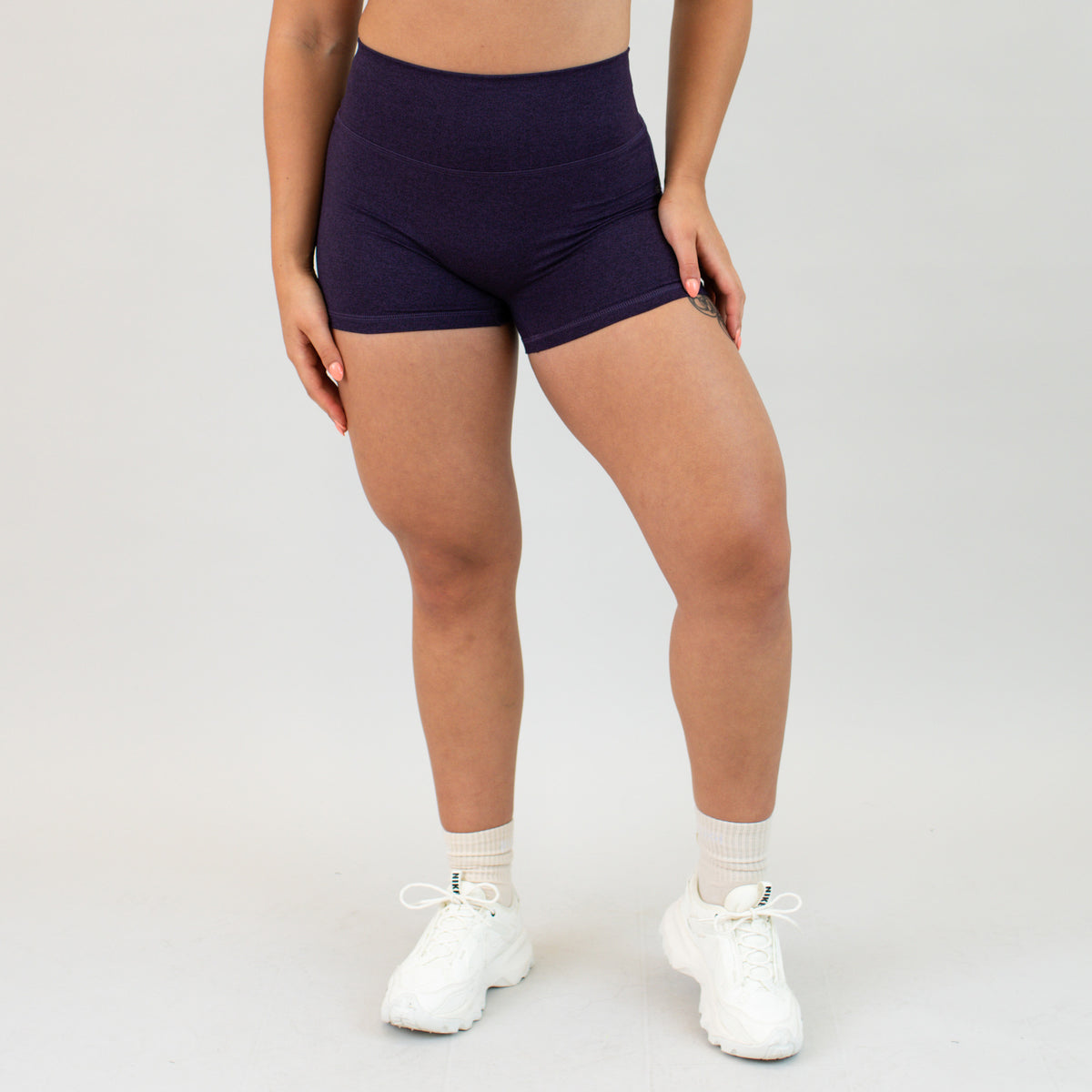 Heather Dangerous No Front Seam High Rise Spandex Shorts — FLEO