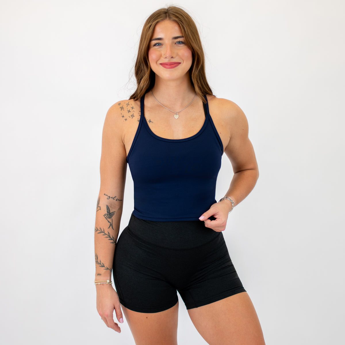 Classic Navy Crop Tank - Switch Up — FLEO