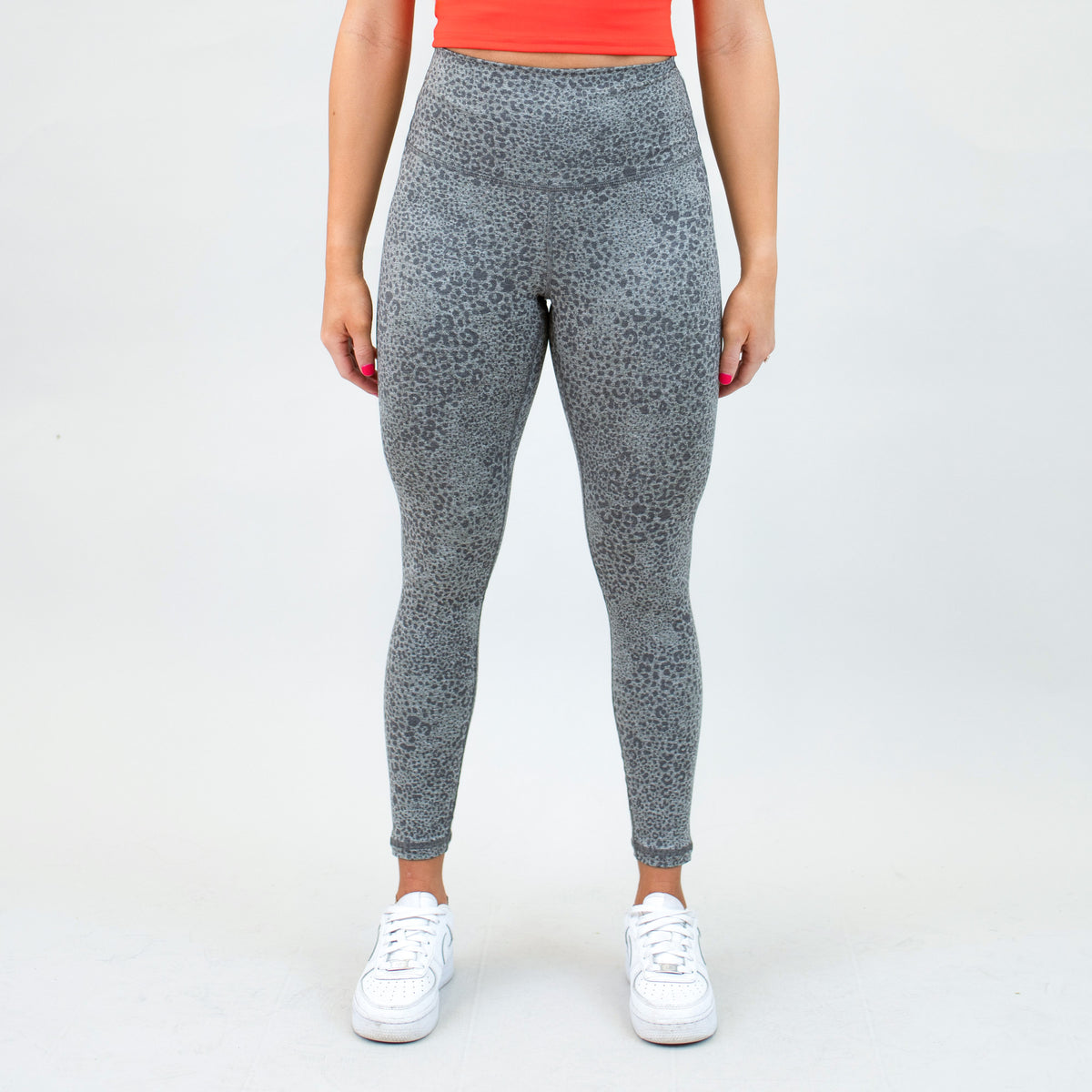 Granite Gray Micro Leopard Super High Leggings - Bounce Fabric — FLEO